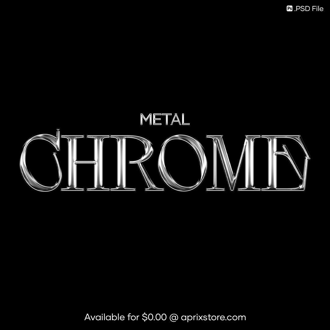 ''Metal Chrome'' Layer Style - aprixstore